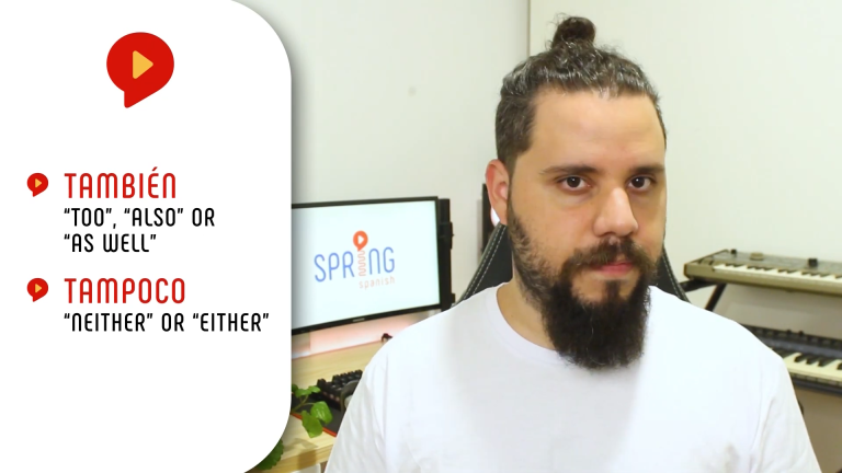 También vs Tampoco in Spanish - 2 Use Cases + Audio